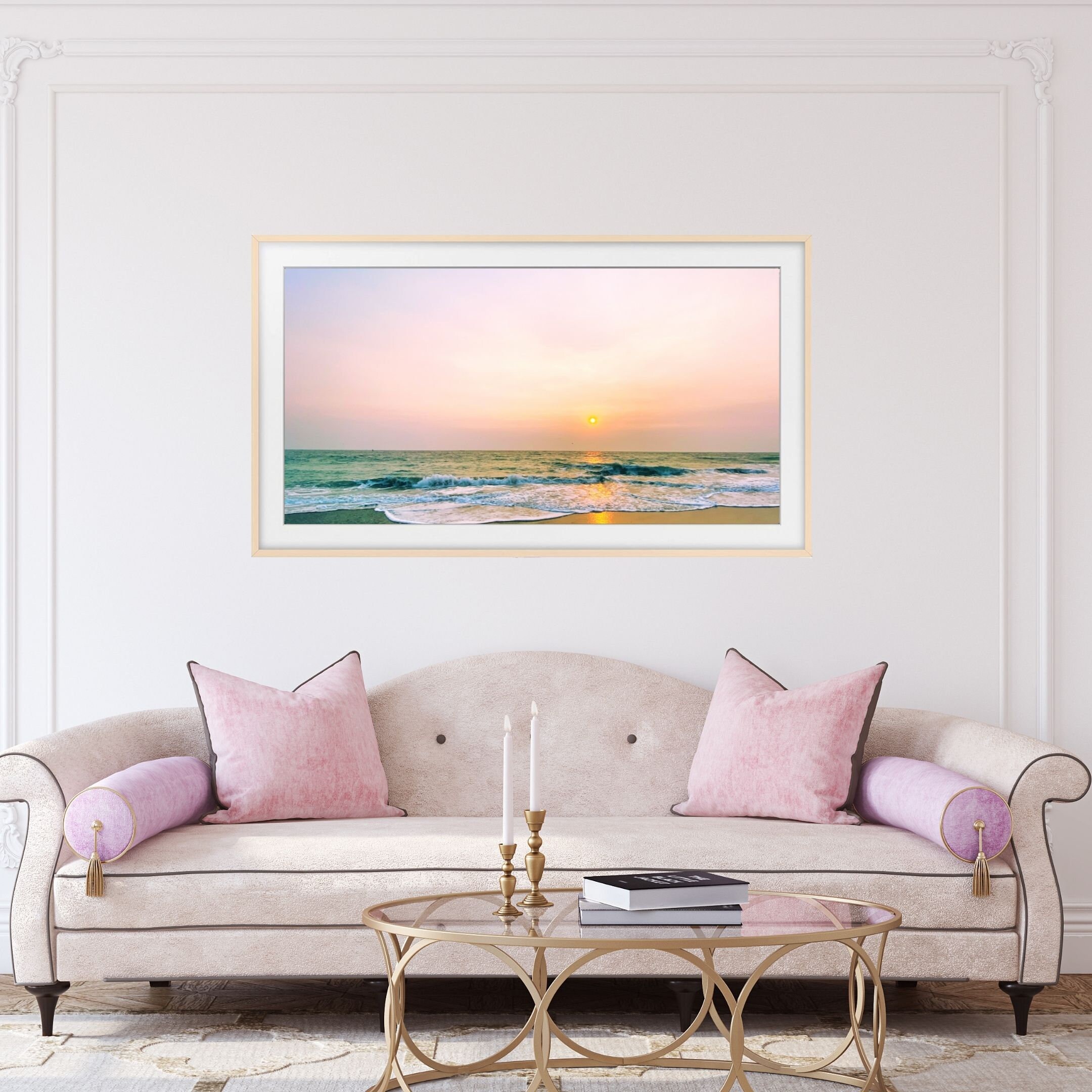 The Frame TV Art Beach Sunset , Samsung - Etsy