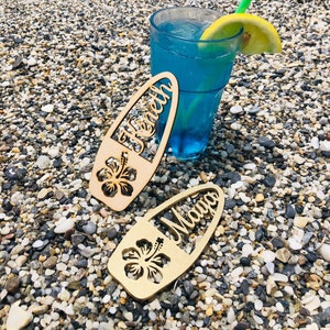 Surfboard Place Cards, the Beach, Custom Place Cards,party, Celebration ...