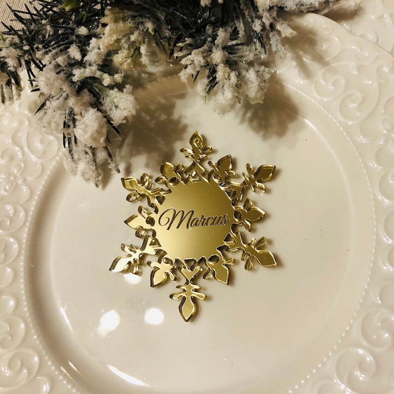 Snowflake Place Card - Etsy
