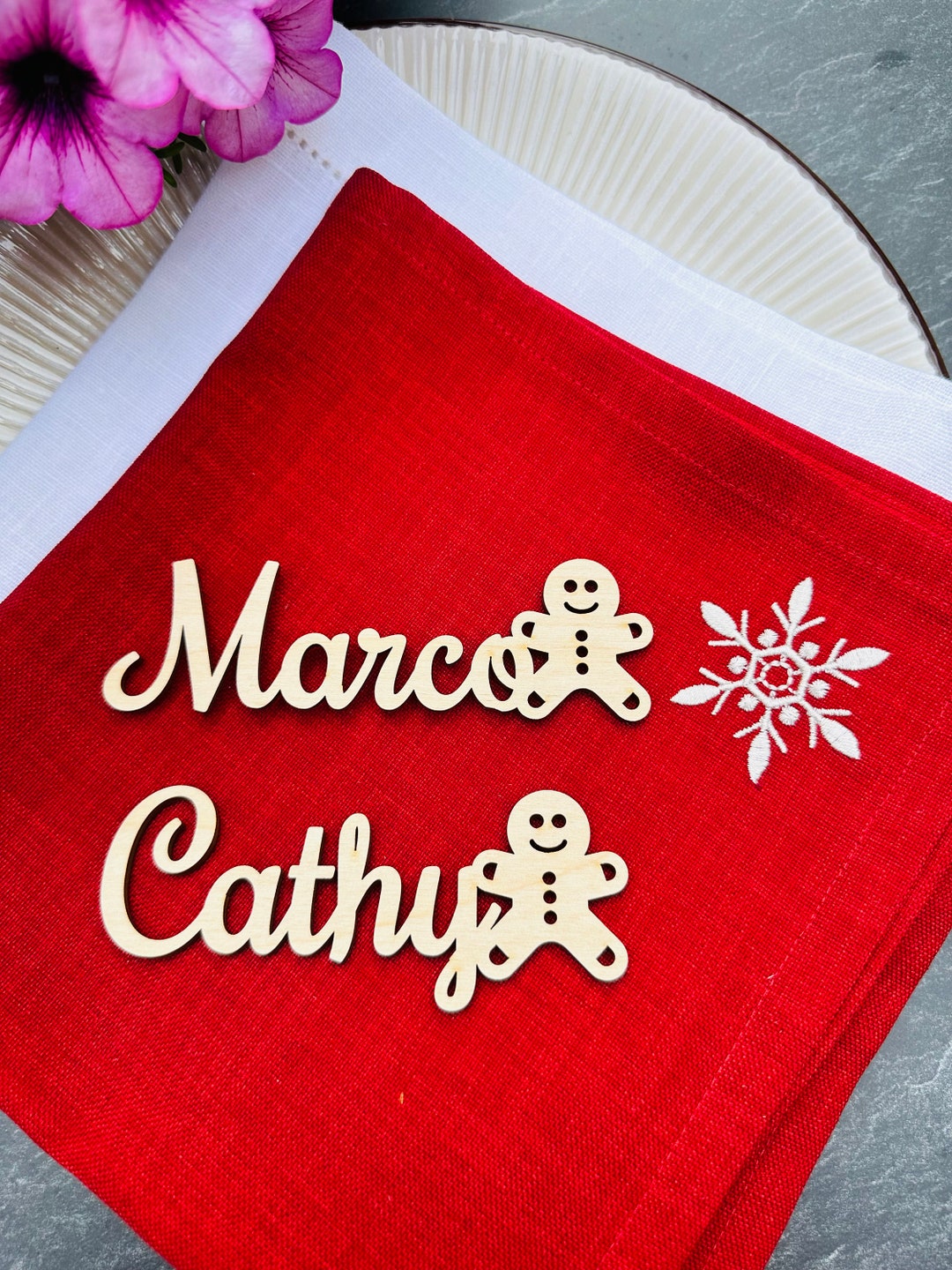 Place Cards With Gingerbread,wedding Place Cards,gingerbread Man,laser ...