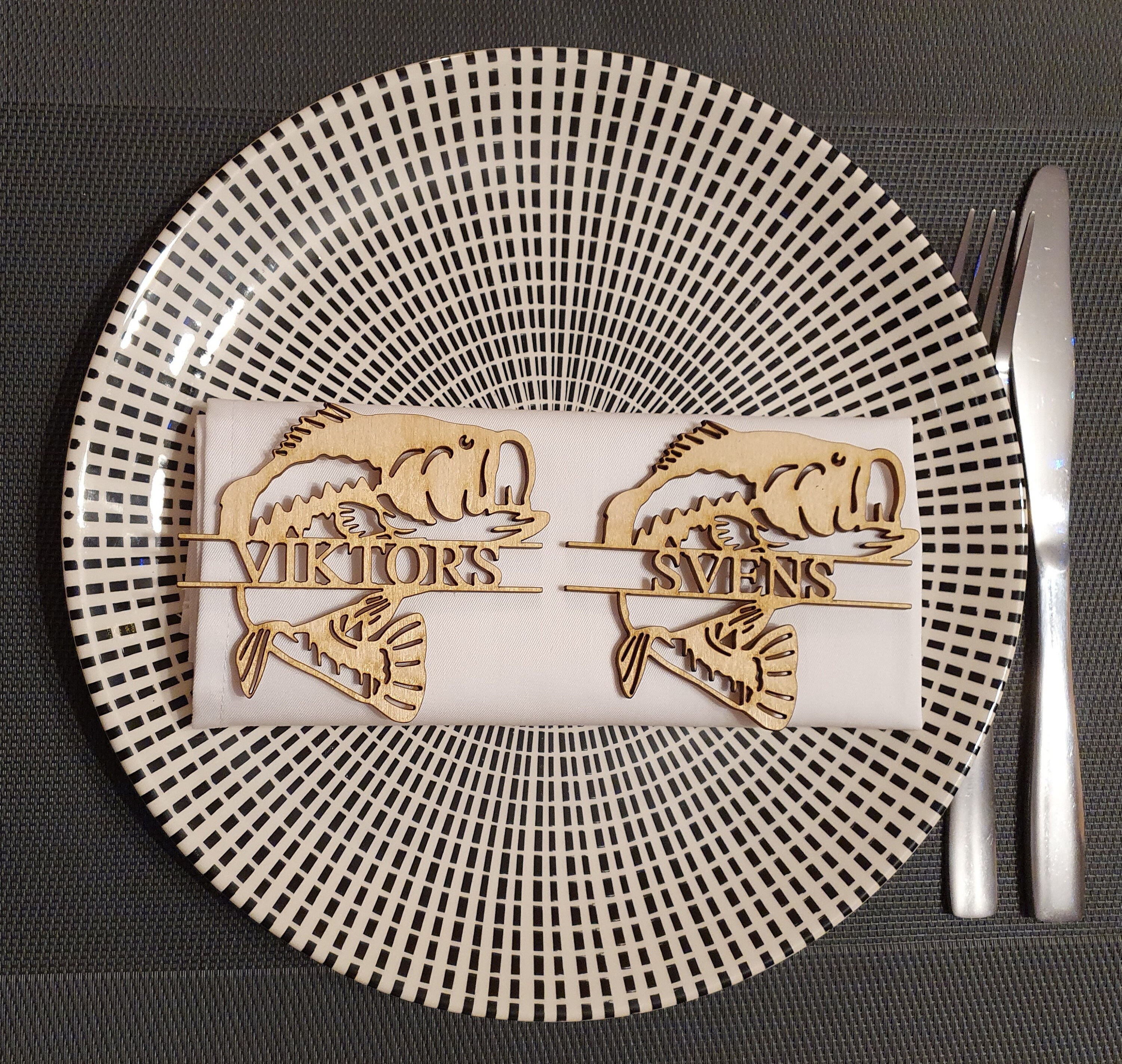 Fish Place Cards, Custom Place Cards, Custom Name Place Card, Gift ...