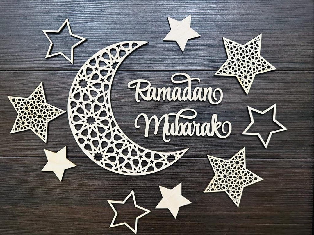Ramadan Mubarak Sign,sign,ramadan Wall Sign,eid Mubarak,islamic Wood ...