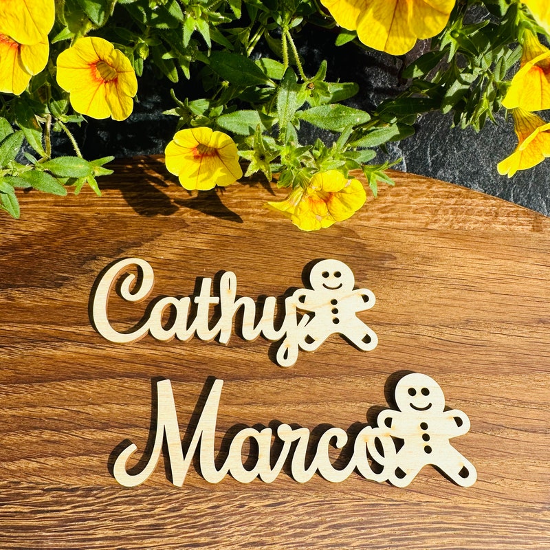 Gingerbread Name Cards - Etsy Canada