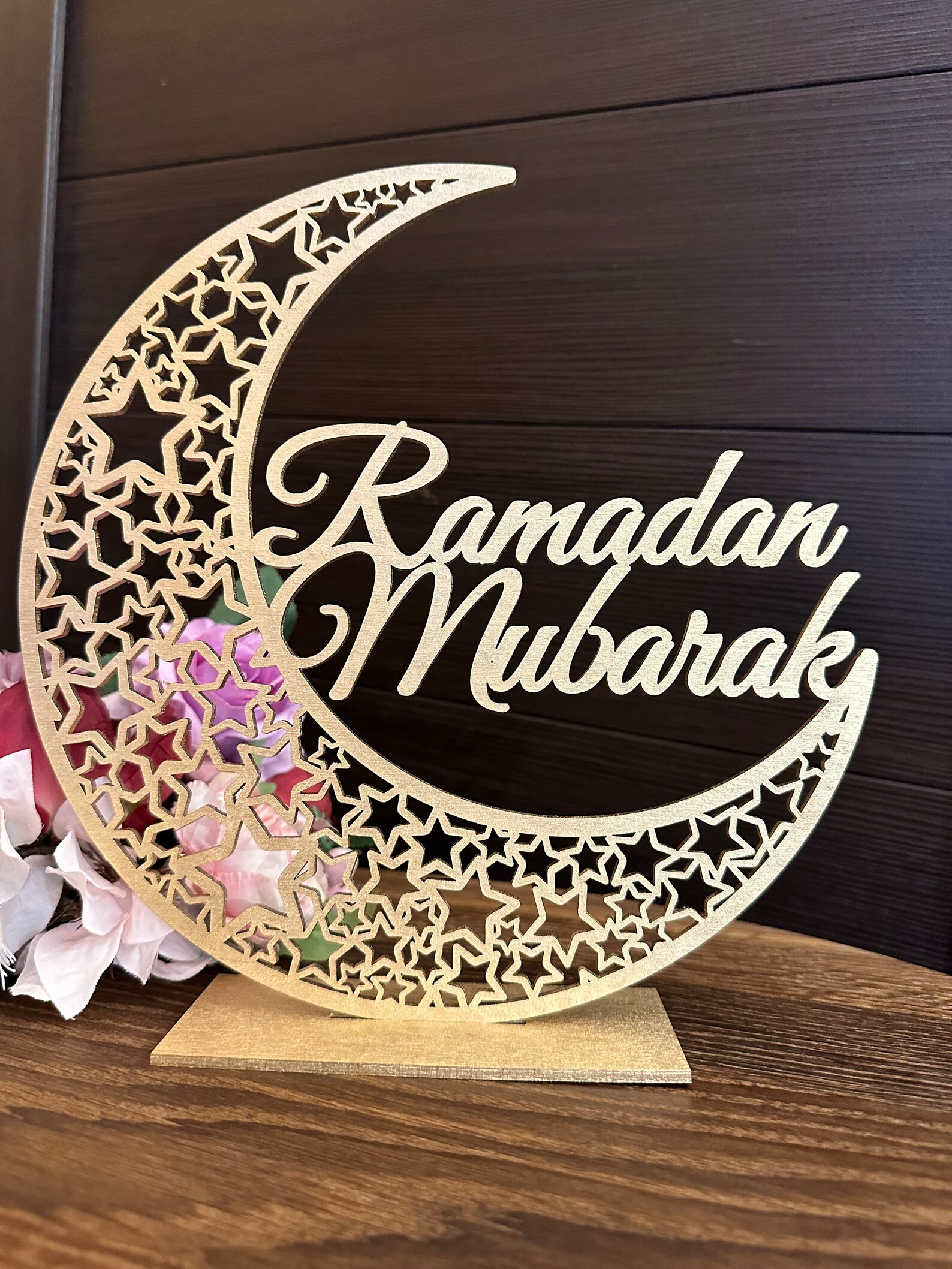 Ramadan Mubarak Sign,sign,ramadan Wall Sign,eid Mubarak,islamic Wood ...