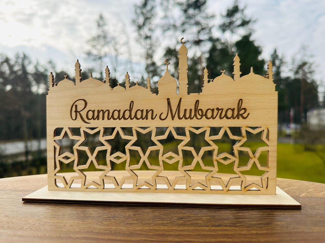 Ramadan Mubarak Sign,sign,ramadan Wall Sign,eid Mubarak,islamic Wood ...
