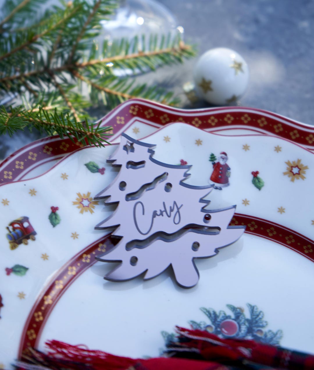 Engraved Place Cards Christmas Tree,wedding Place Cards, Engraved ...