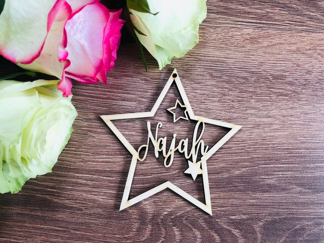 Place Cards Inside Star, Wedding Place Cards, Custom Laser-cut Names ...