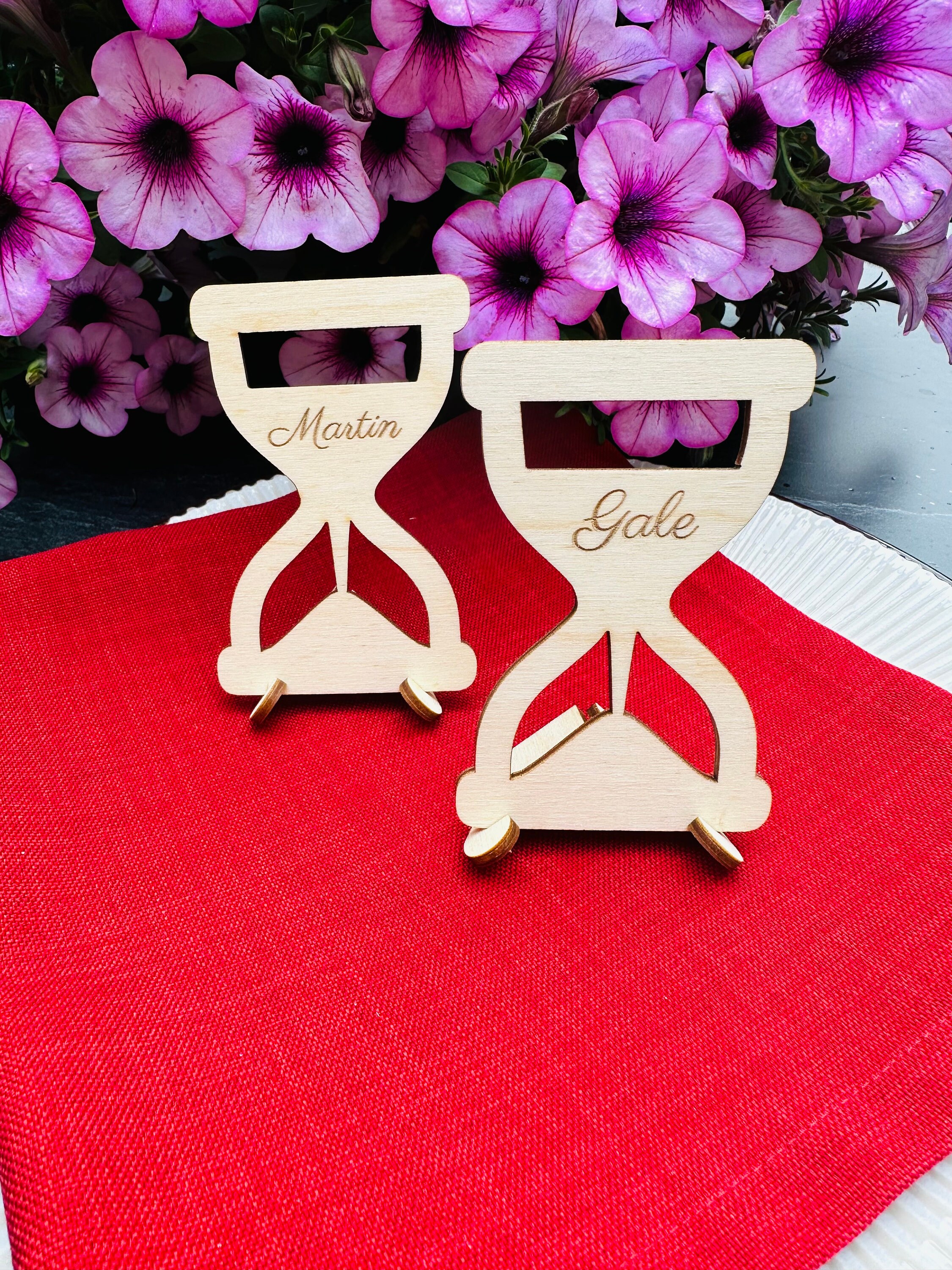 Hourglass Place Cards,engraved Hourglass Place Cards, Time, Sand, Clock ...