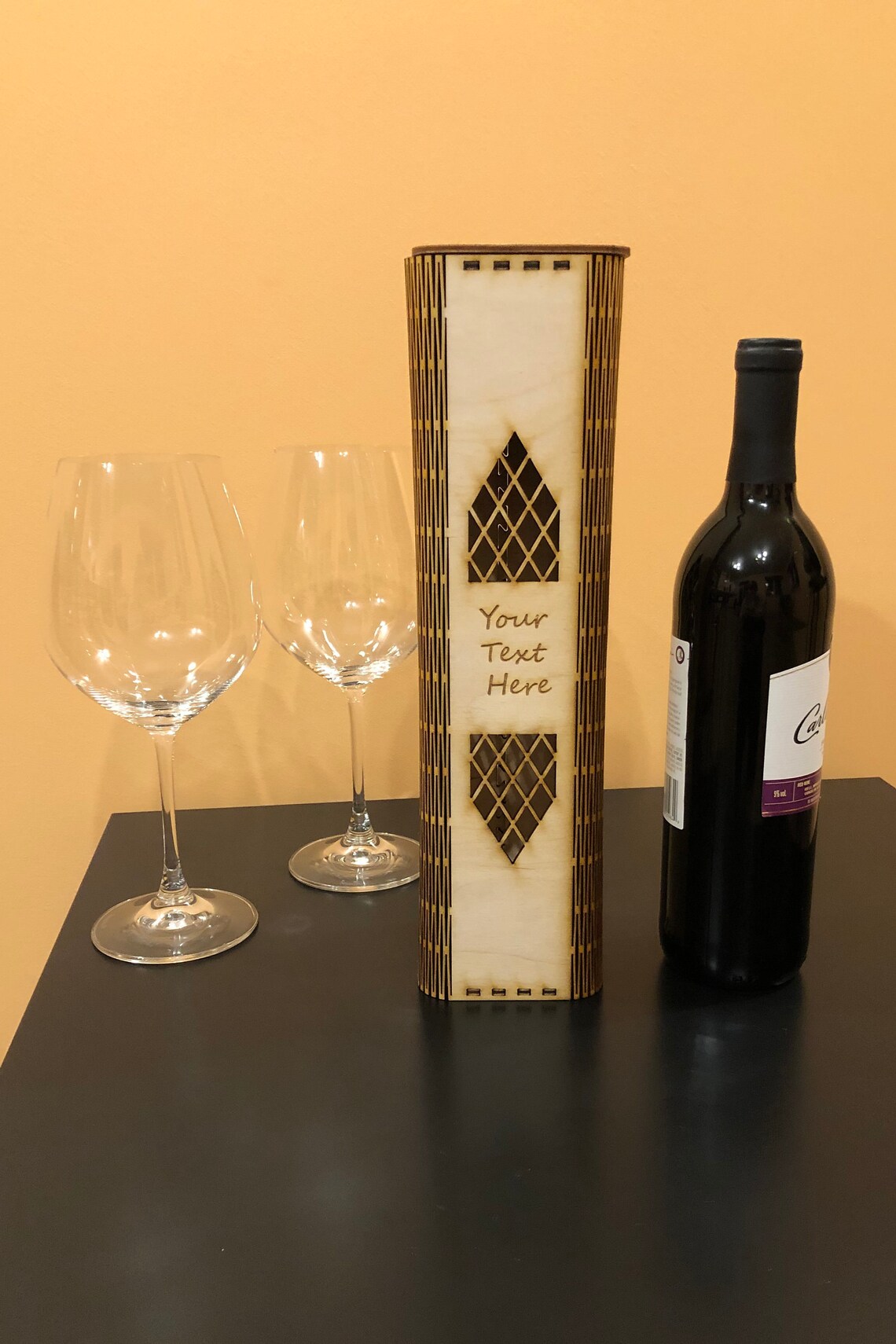 Wine Box Custom Wine Box Engraved Wooden Customizeble - Etsy