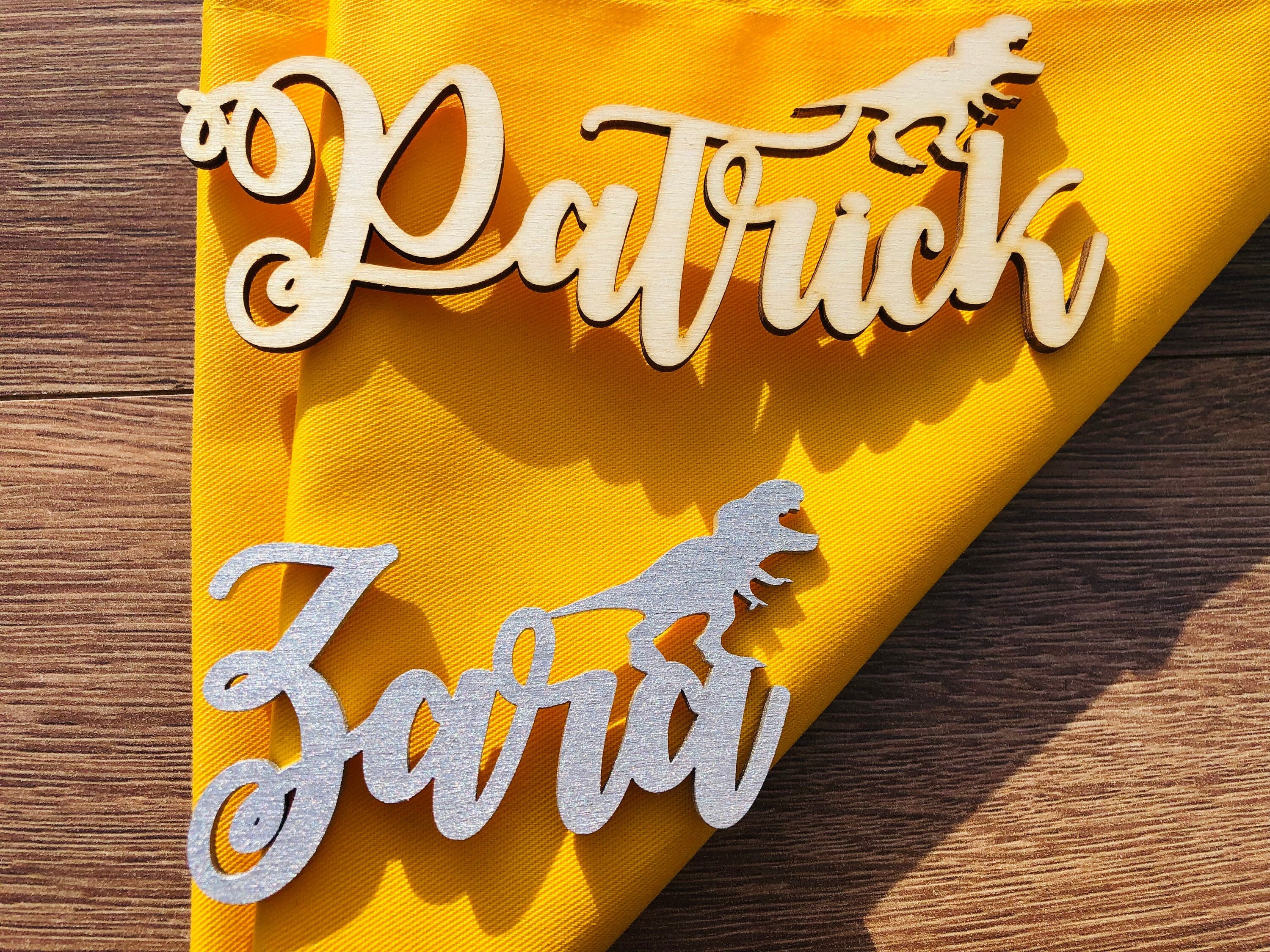 Place Cards With Dinosaur, Tyrannosaurus Place Cards, T-rex, Laser-cut ...