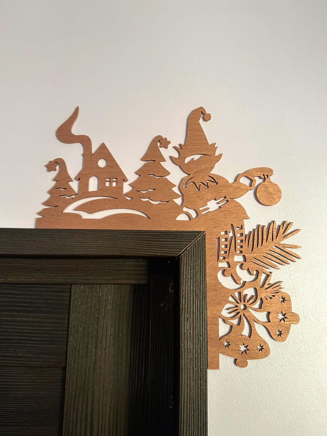 Laser Cut Christmas Door Corner Sign, Holiday Decor - Etsy