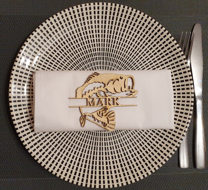 Fish Place Cards, Custom Place Cards, Custom Name Place Card, Gift ...