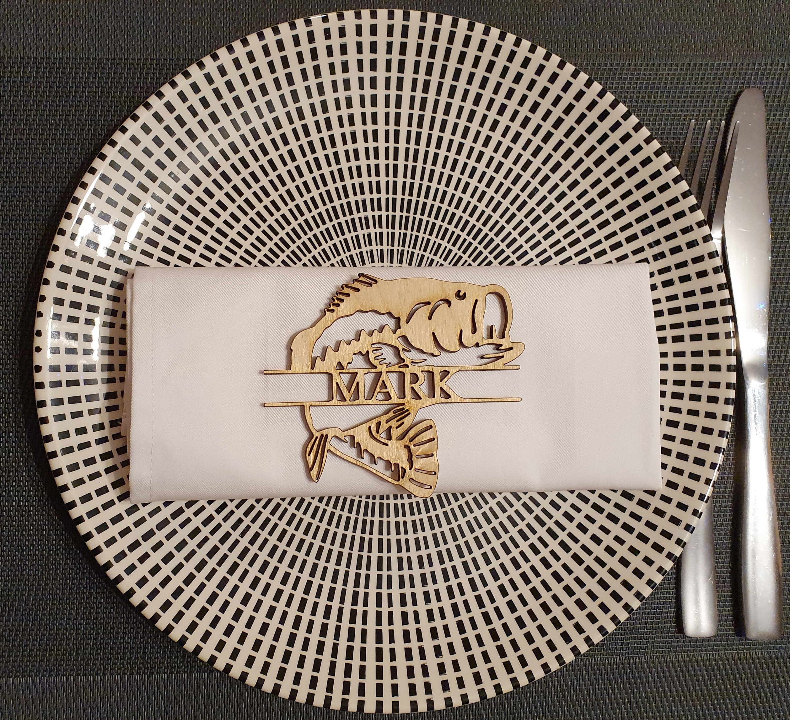 Fish Place Cards, Custom Place Cards, Custom Name Place Card, Gift ...