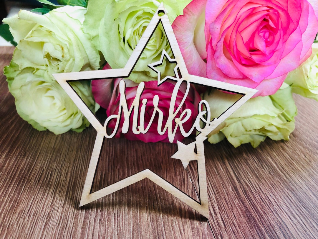Place Cards Inside Star, Wedding Place Cards, Custom Laser-cut Names ...