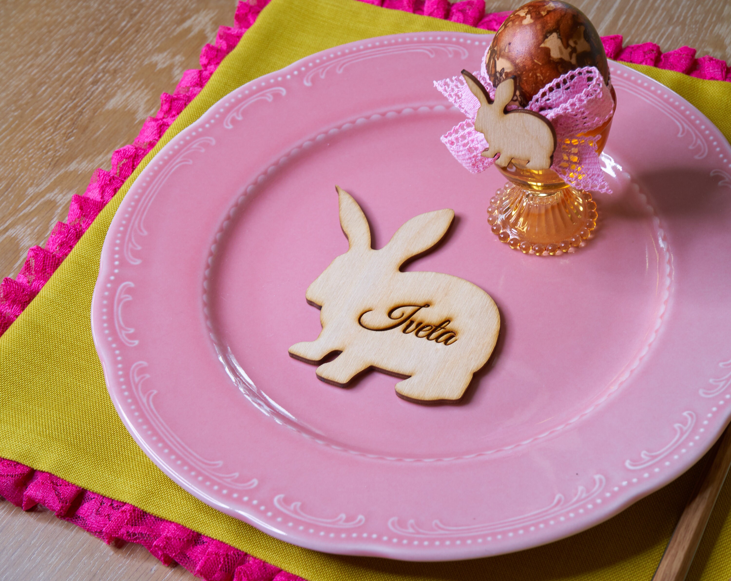 Bunny Place Cards Custom Place Cards Engraved Animal Place | Etsy