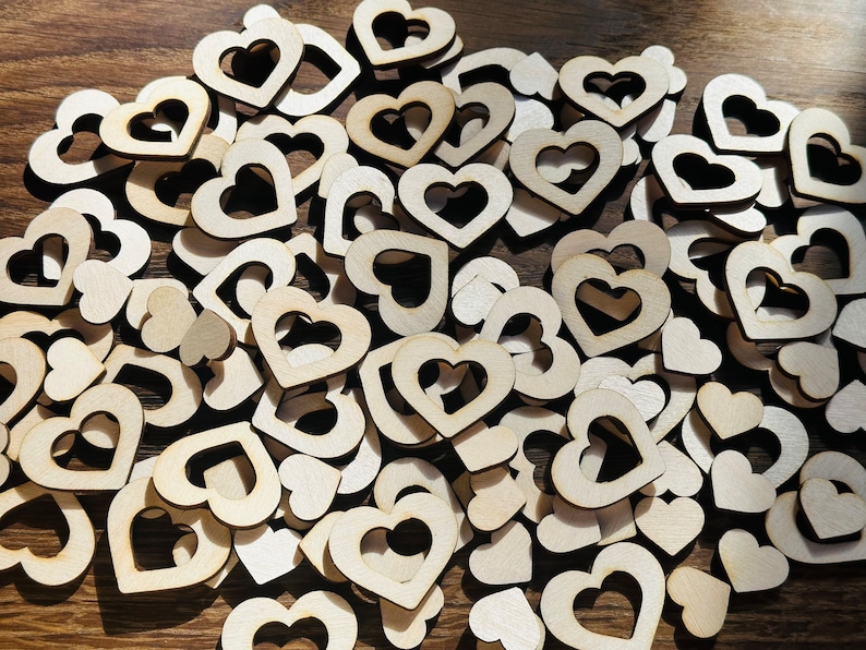 Laser-cut Heart Shape, Heart Bundle, Table Decoration, Arts and Crafts ...