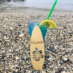 Surfboard Place Cards, the Beach, Custom Place Cards,party, Celebration ...