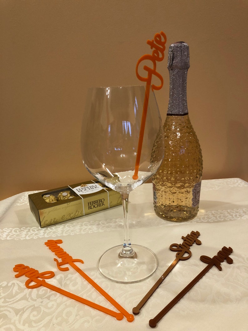 Personalised Drinks Stirrer Wedding Custom Swizzle Sticks | Etsy