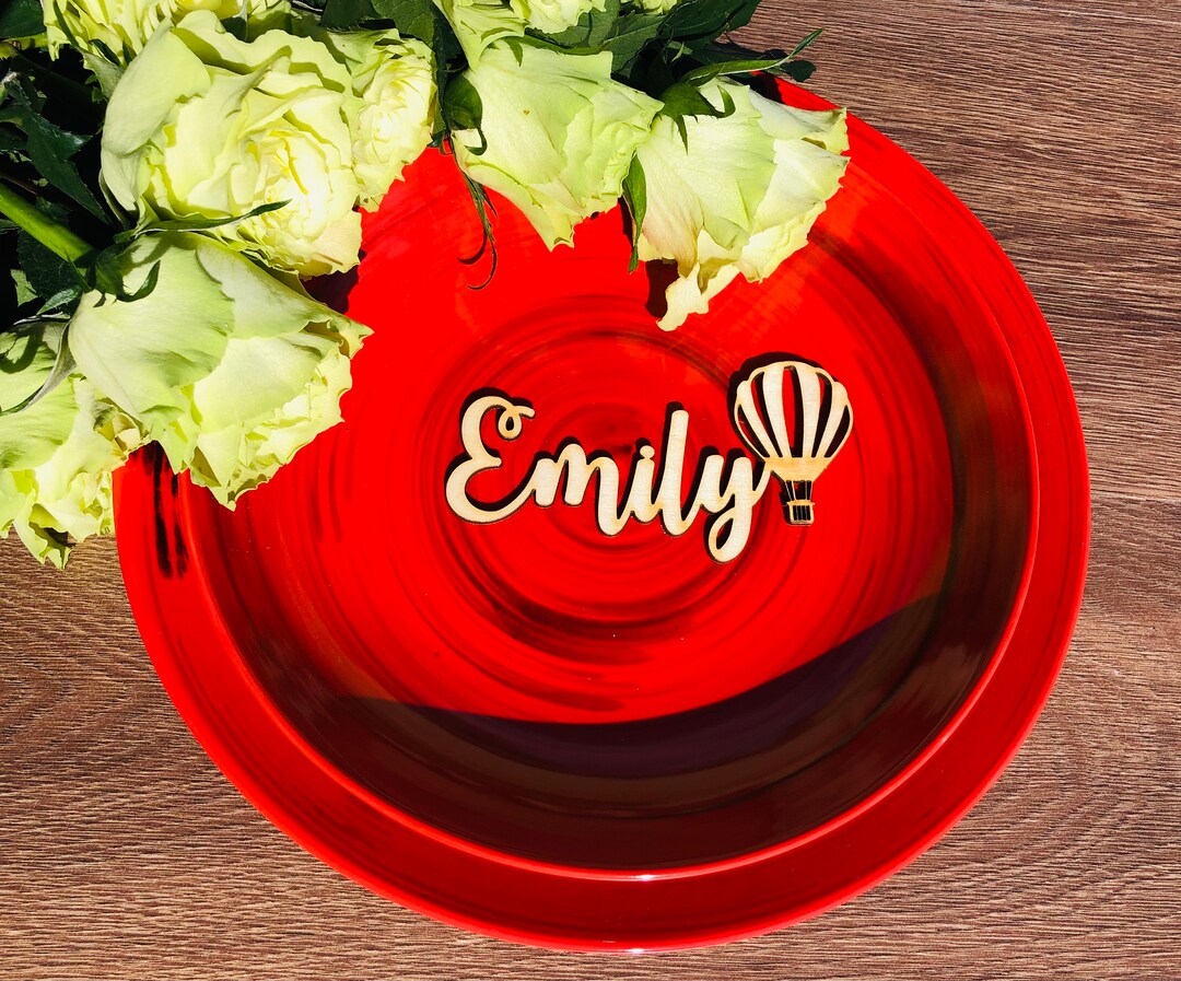 Place Cards With Air Balloon,balloon,wedding Place Cards,custom Laser ...