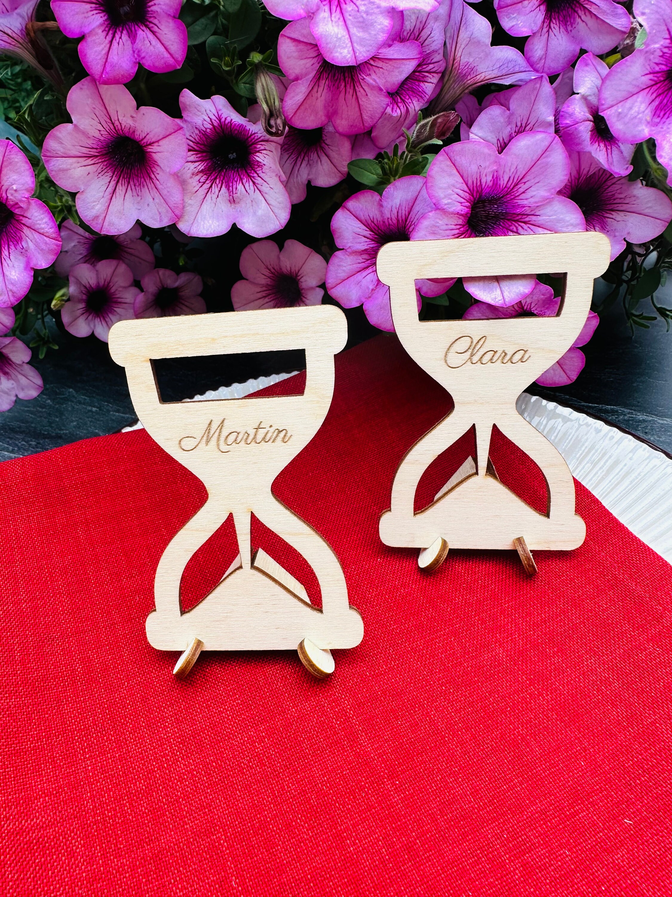 Hourglass Place Cards,engraved Hourglass Place Cards, Time, Sand, Clock ...