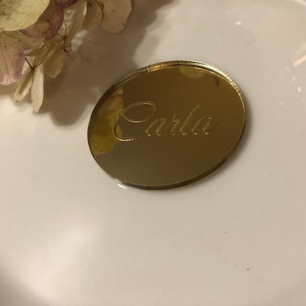 Circle Place Card - Etsy