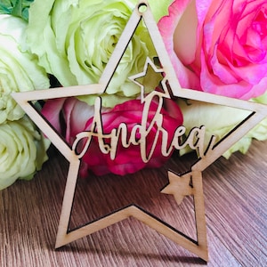 Place Cards Inside Star, Wedding Place Cards, Custom Laser-cut Names ...