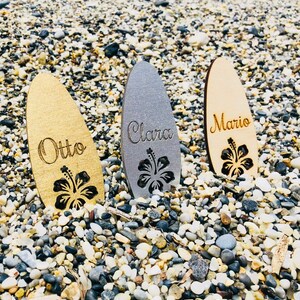 Surfboard Place Cards, the Beach, Custom Place Cards,party, Celebration ...