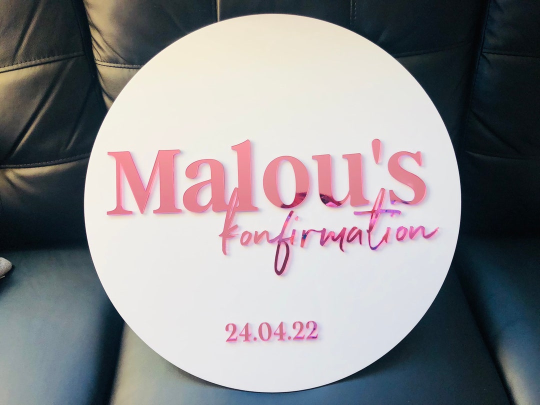 Custom Circle 3d. Last Name Sign Personalized Family Name Round Sign ...