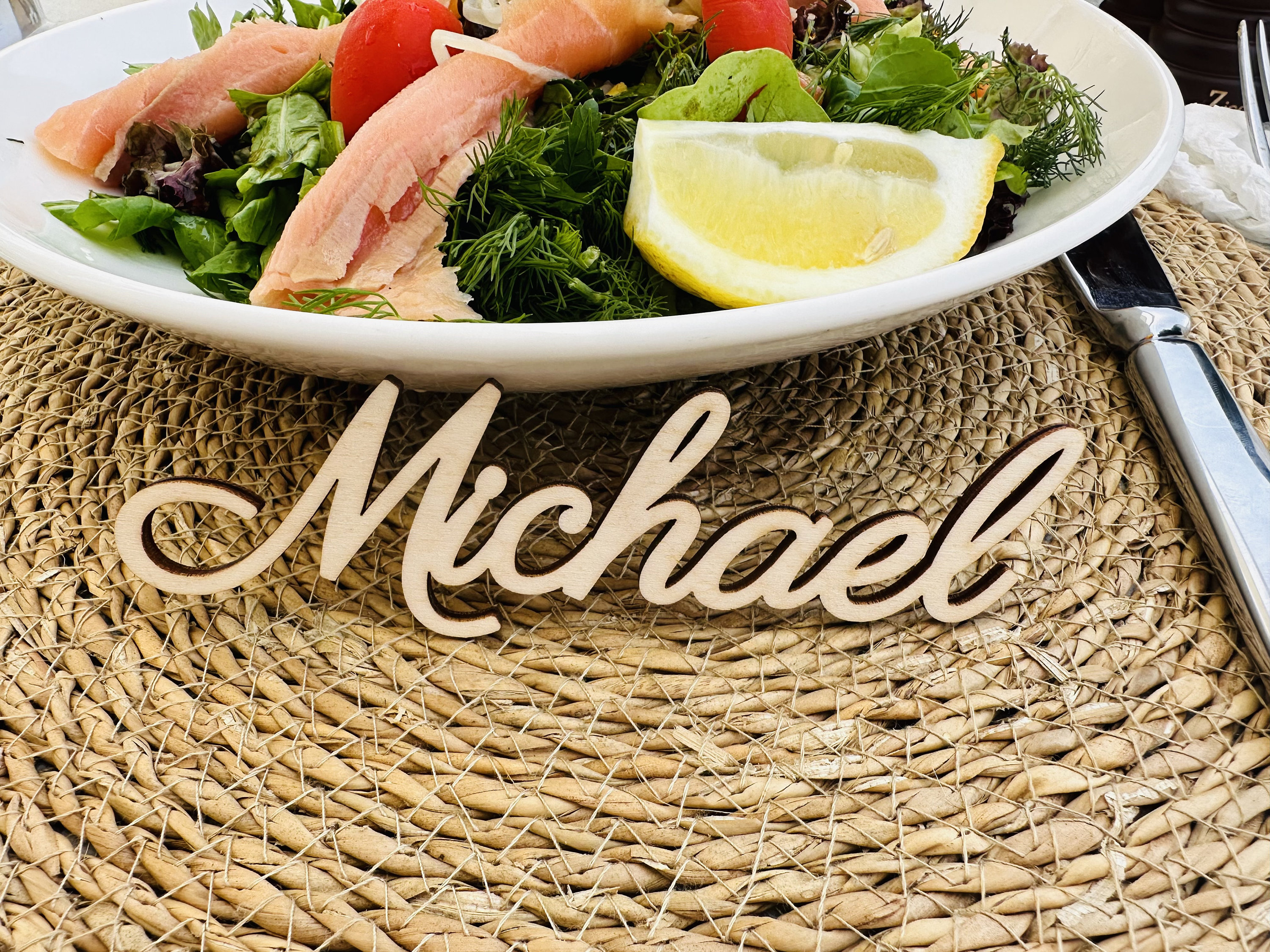 Place Cards, Wedding Place Cards, Custom Laser-cut Names, Wooden Laser ...