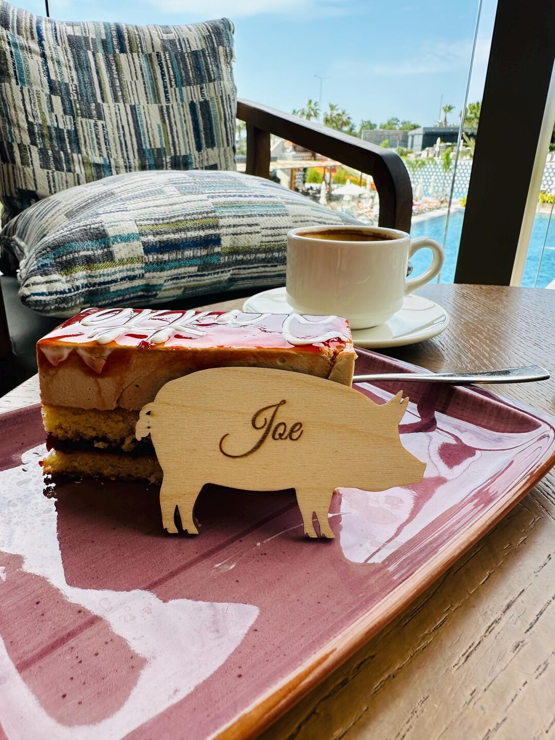 Pig Place Cards, Engraved Place Card, Pet, Celebration, Meal Choice ...