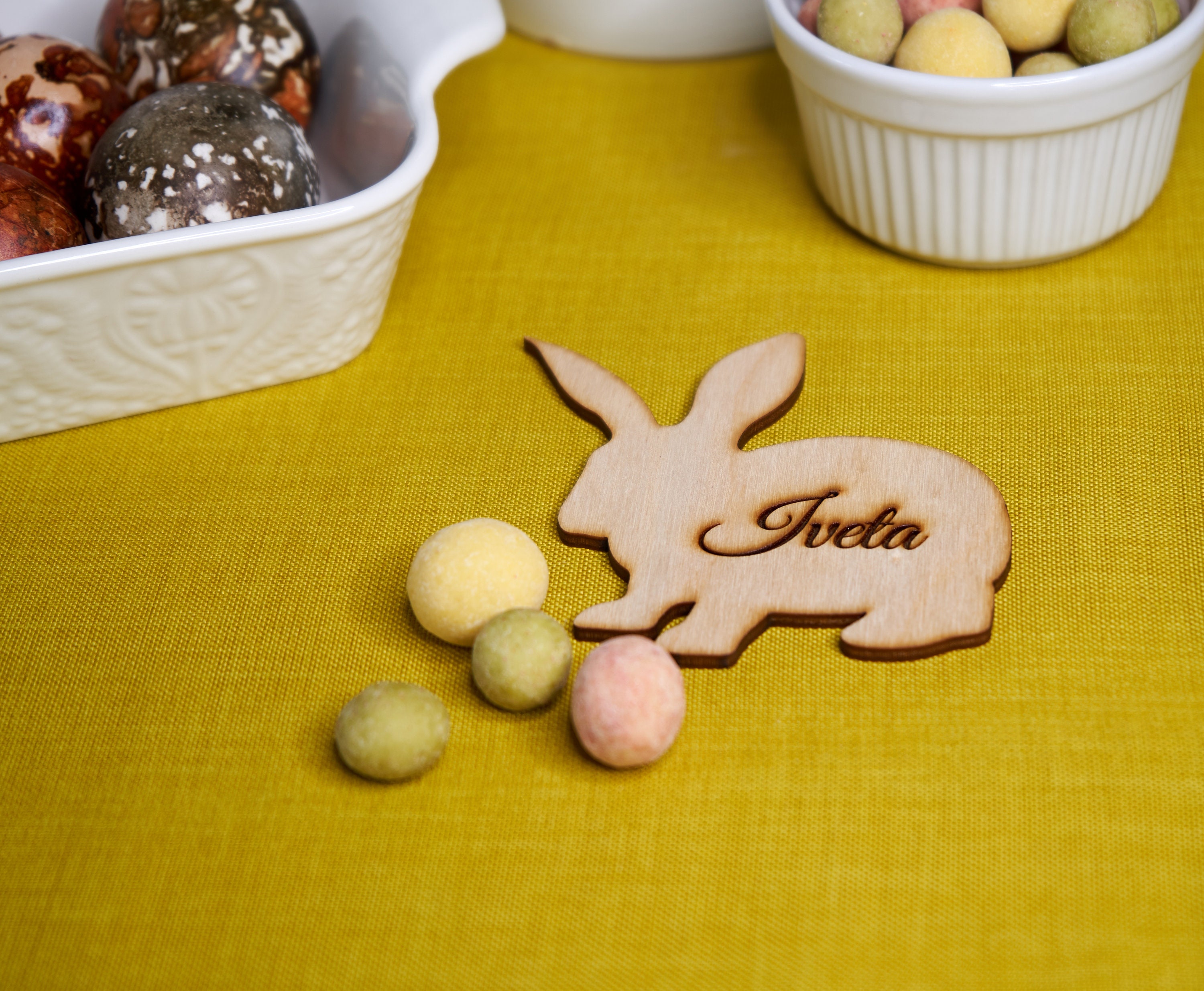 Bunny Place Cards, Custom Place Cards, Engraved Animal Place Cards ...