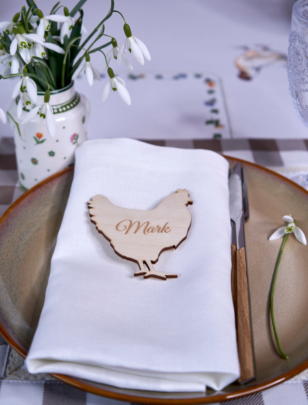 Table Cards With Chicken,meal Choice Place Cards,wedding Place Cards ...