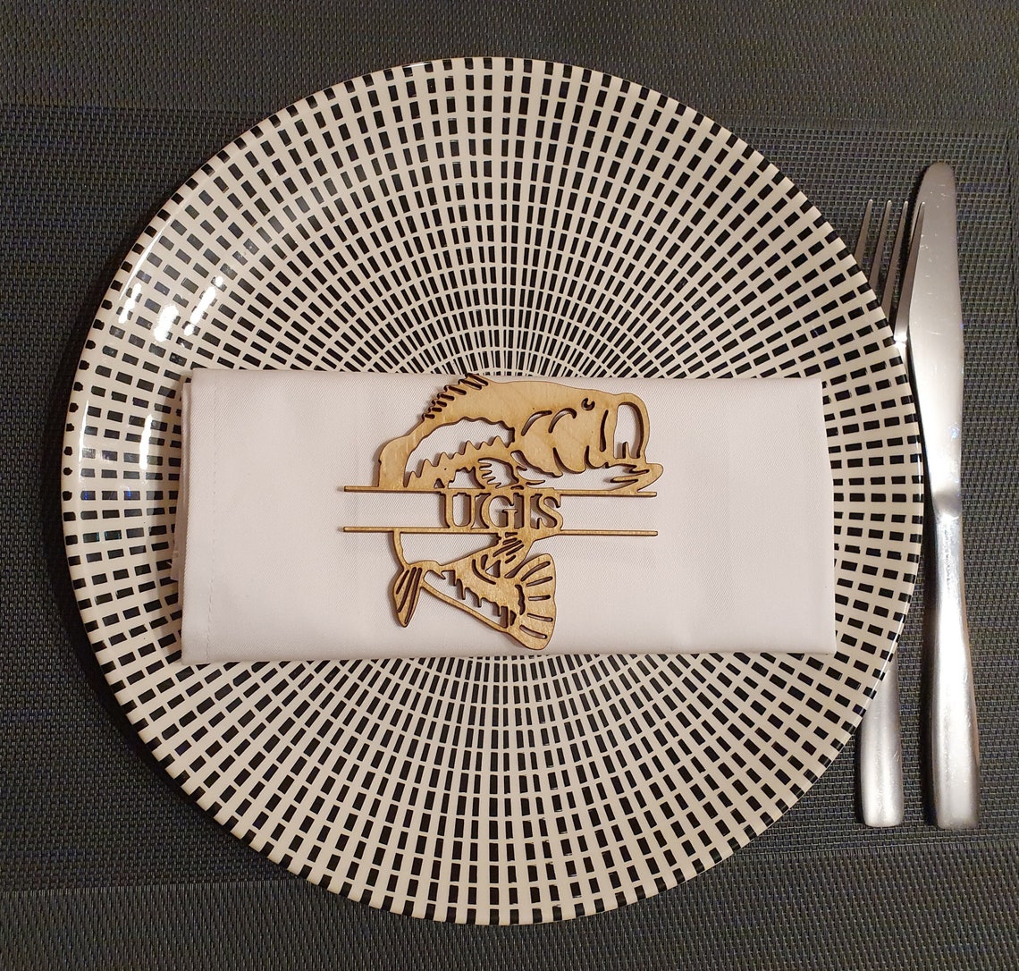 Fish Place Cards, Custom Place Cards, Custom Name Place Card, Gift ...