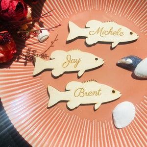 Fish Place Cards, Custom Place Cards, Custom Name Place Card, Gift ...