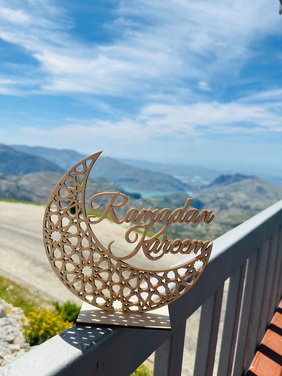 Ramadan Mubarak Kareem Sign, Sign, Ramadan Wall Sign, Eid Mubarak ...