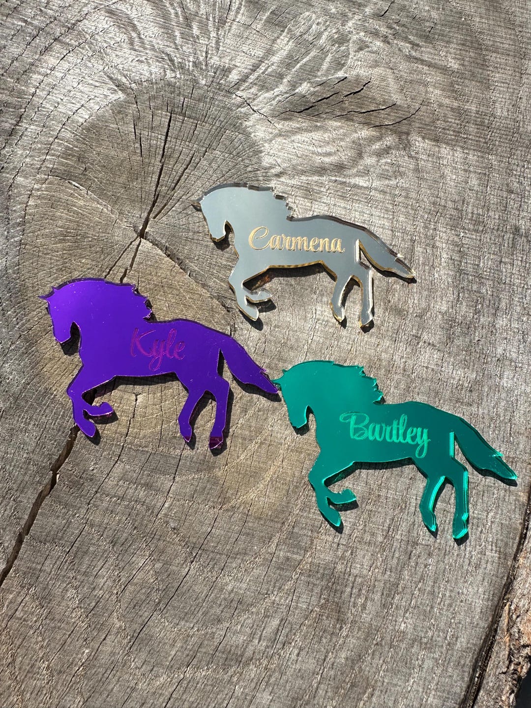 Horse Engraved Place Cards, Farm Animal, Custom Place Cards ...