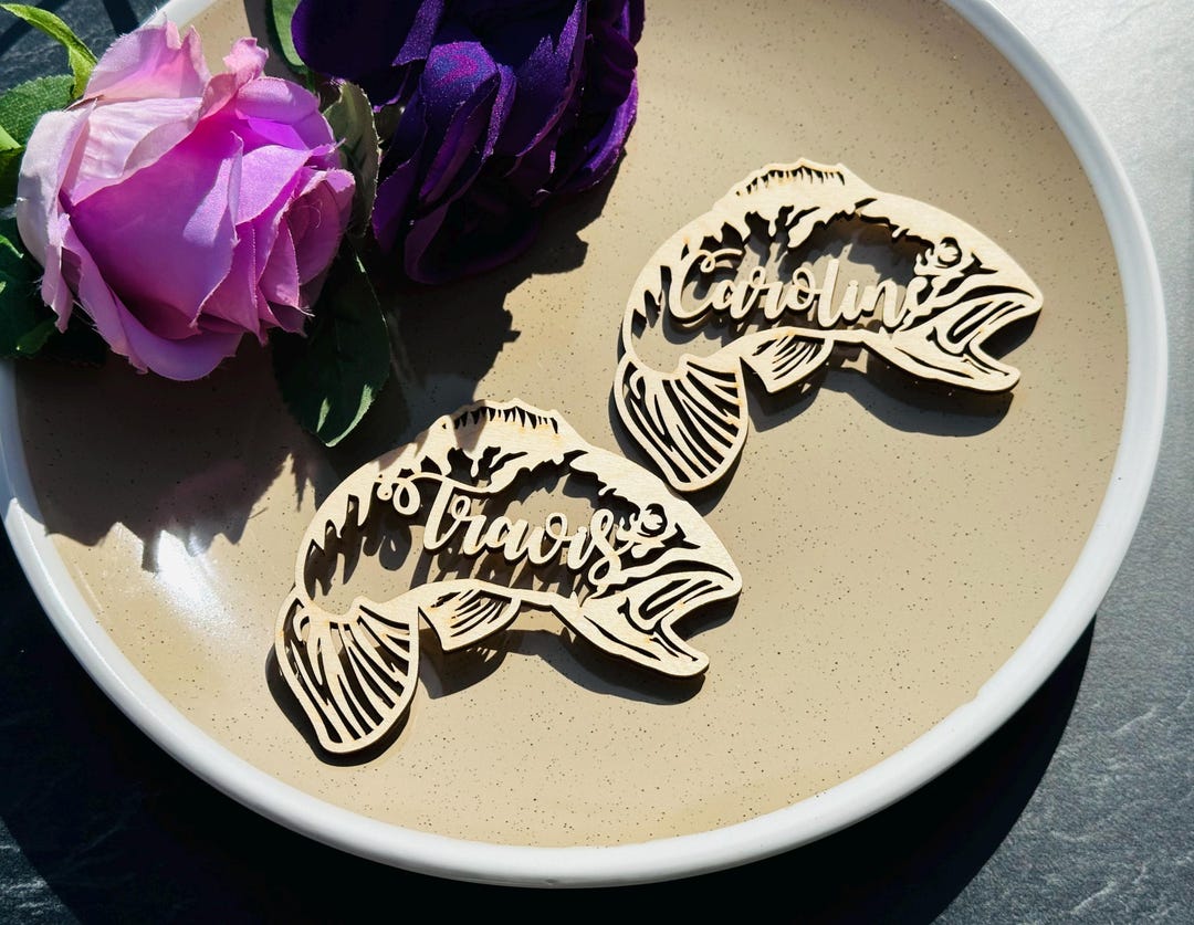 Fish Place Cards, Custom Place Cards, Custom Name Place Card, Gift ...