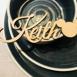 Place Cards With Mickey, Wedding Place Cards, Custom Laser-cut Names ...
