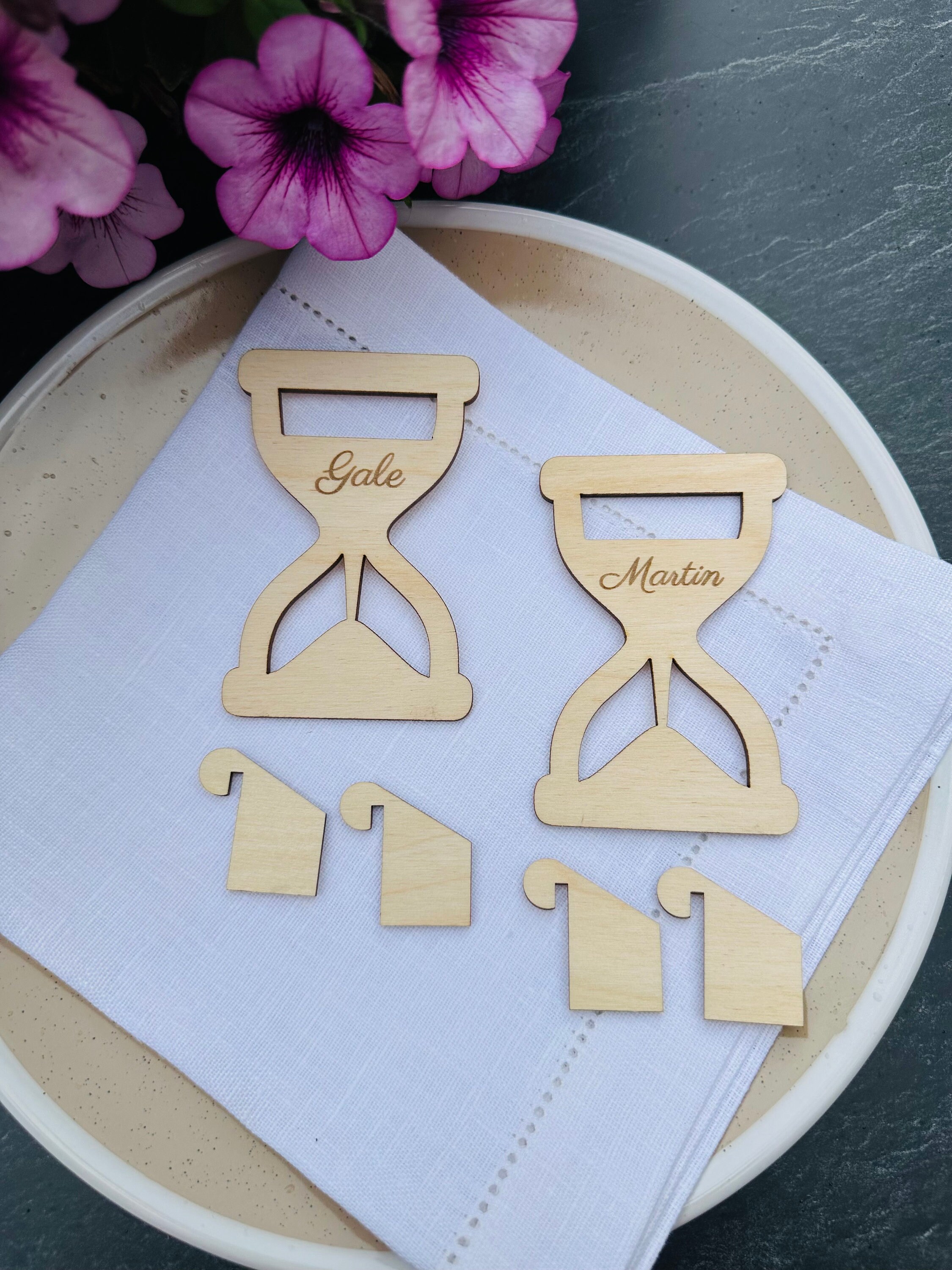 Hourglass Place Cards,engraved Hourglass Place Cards, Time, Sand, Clock ...
