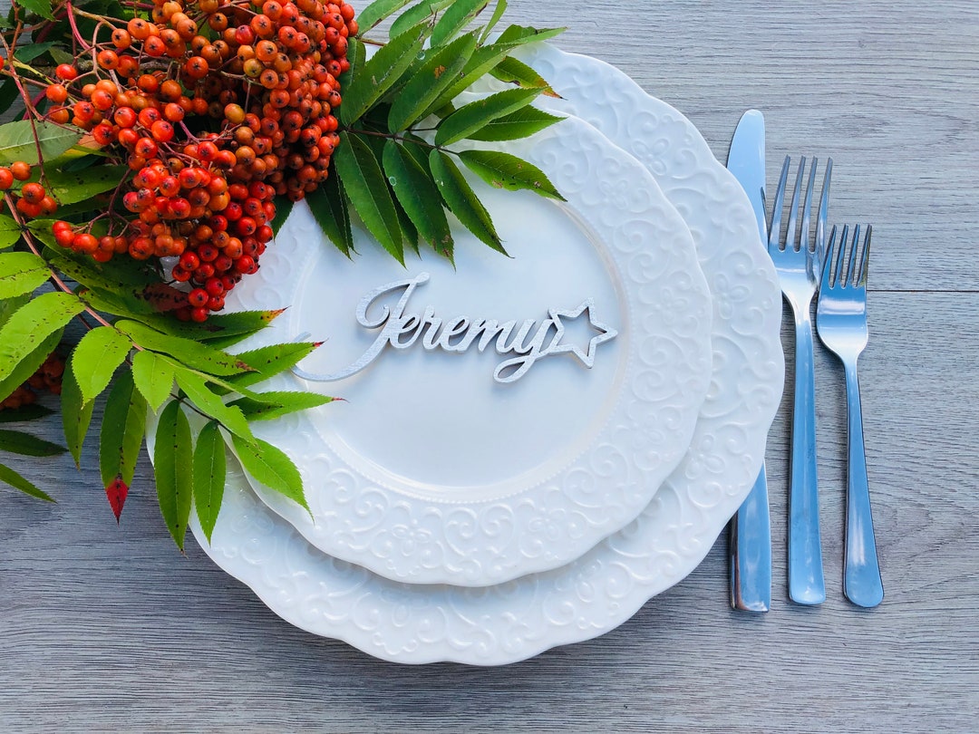 Place Cards With Star, Wedding Place Cards, Custom Laser-cut Names ...