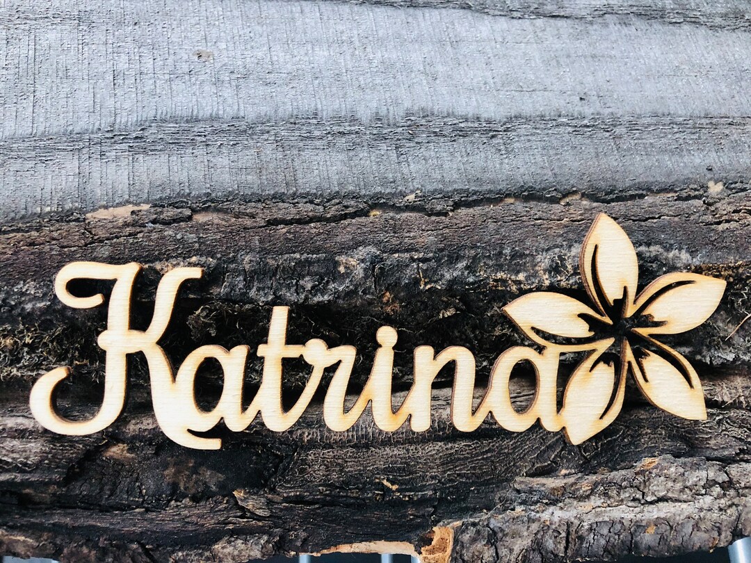 Place Cards With Tiare Flower Wedding Place Cards, Custom Laser-cut ...