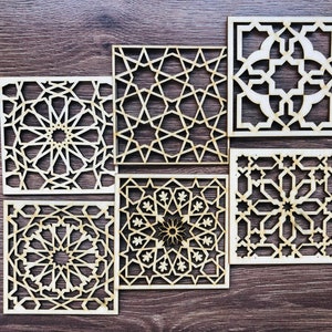 Ramadan Coasters Set of 6, Eid Decor Mubarak Coasters, Drink Coasters ...