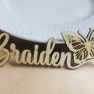 Place Cards With Butterfly, Wedding Place Cards, Custom Laser-cut Names ...