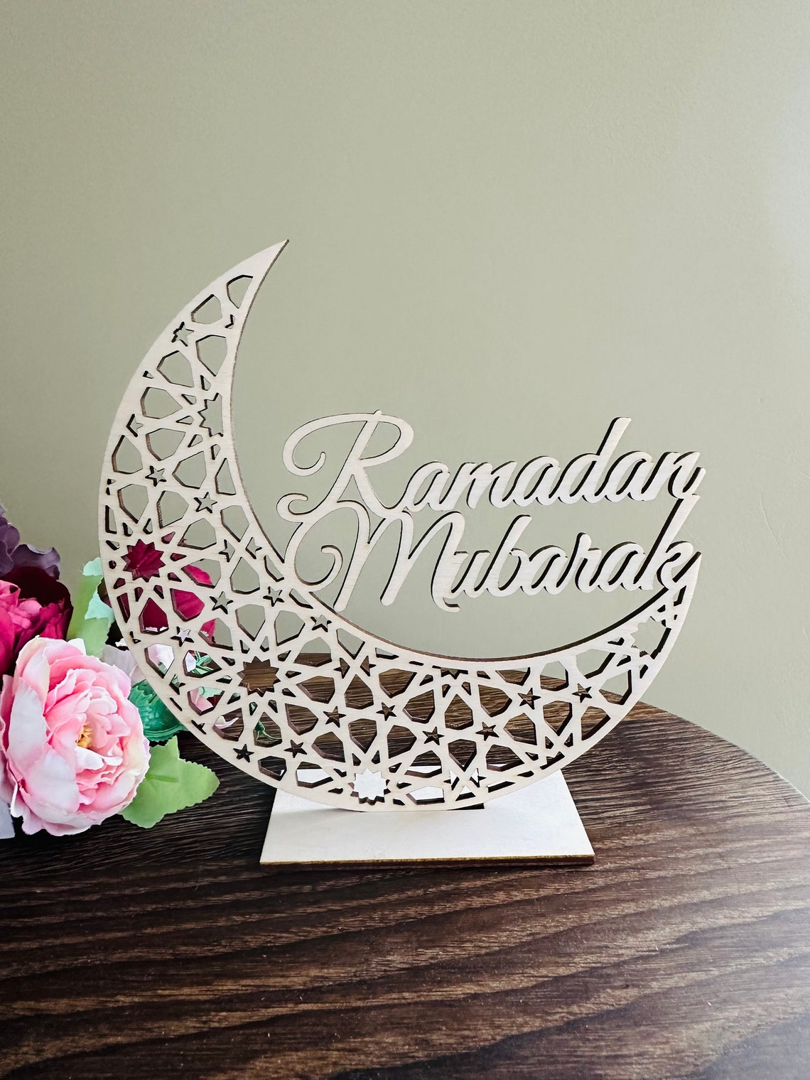 Ramadan Mubarak Sign,sign,ramadan Wall Sign,eid Mubarak,islamic Wood ...
