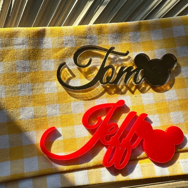 Mickey Name Tag - Etsy