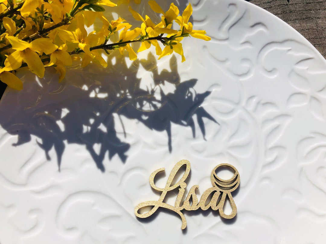 Place Cards With Baby Rattle,wedding Place Cards, Custom Laser-cut ...