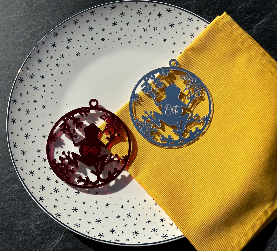 Frog Place Cards, Custom Place Cards, Custom Name Place Card, Gift ...