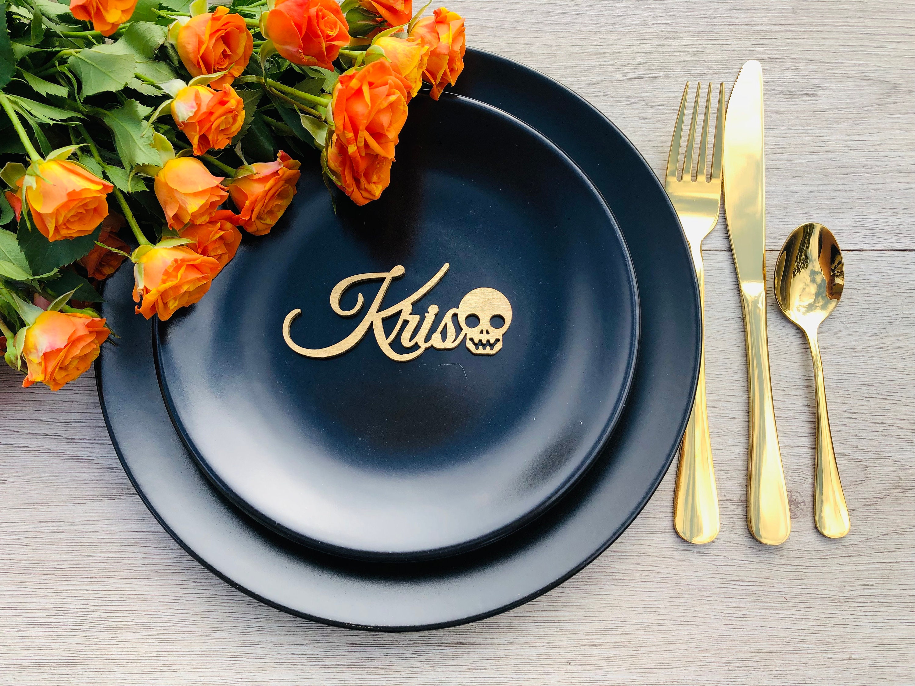 Place Cards With Skull Wedding Place Cards Custom Laser-cut | Etsy