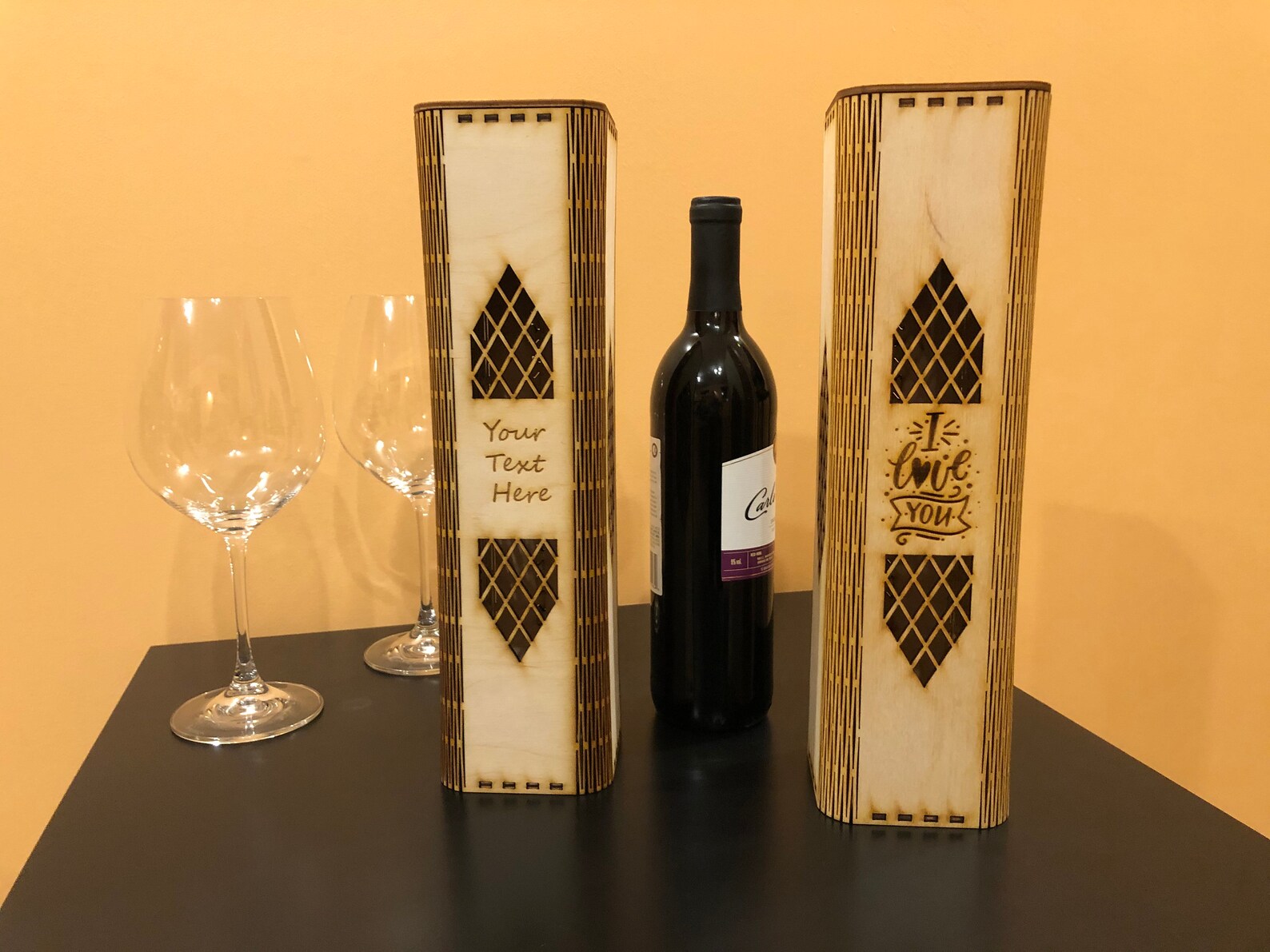 Wine Box, Custom Wine Box, Engraved, Wooden, Customizeble, Gift for Her ...