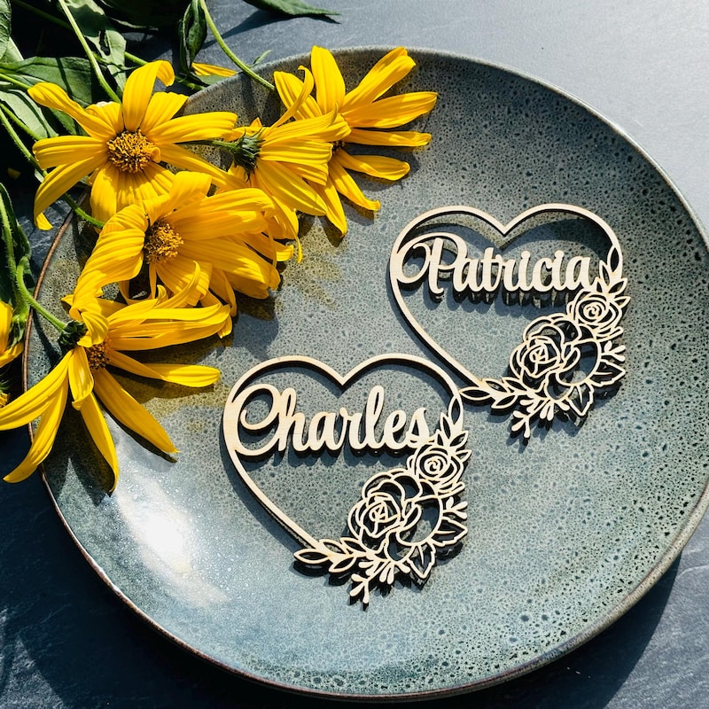 Heart Place Card - Etsy